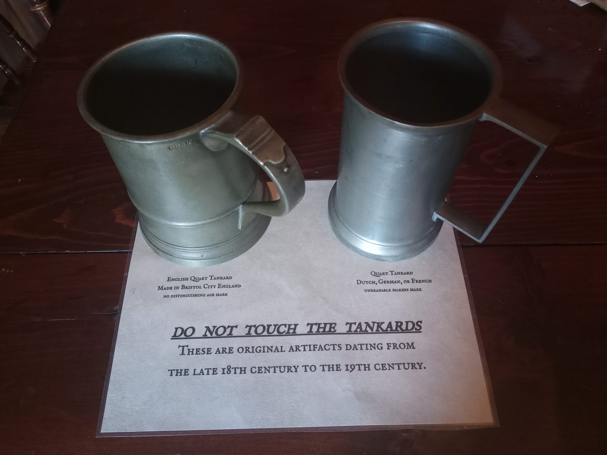 Tankards – American War of Independence Privateer Museum